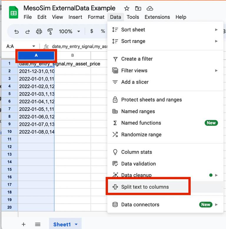 Share External CSV Data - MesoSim Documentation